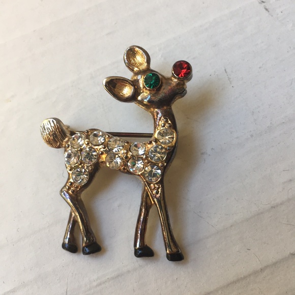 Jewelry | Vintage Reindeer Pin | Poshmark